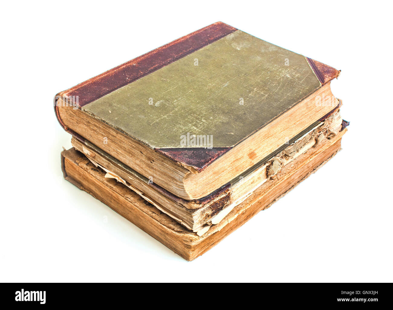 An old book with a crumpled sheet Stock Photo - Alamy
