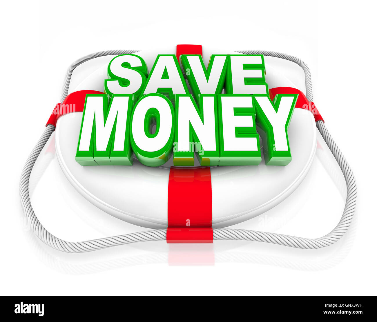 Save Money Life Preserver Budget Rescue Sale Stock Photo - Alamy
