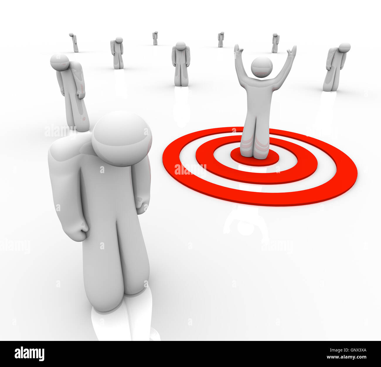 One Targeted Person Chosen Others Sad and Ignored Stock Photo - Alamy