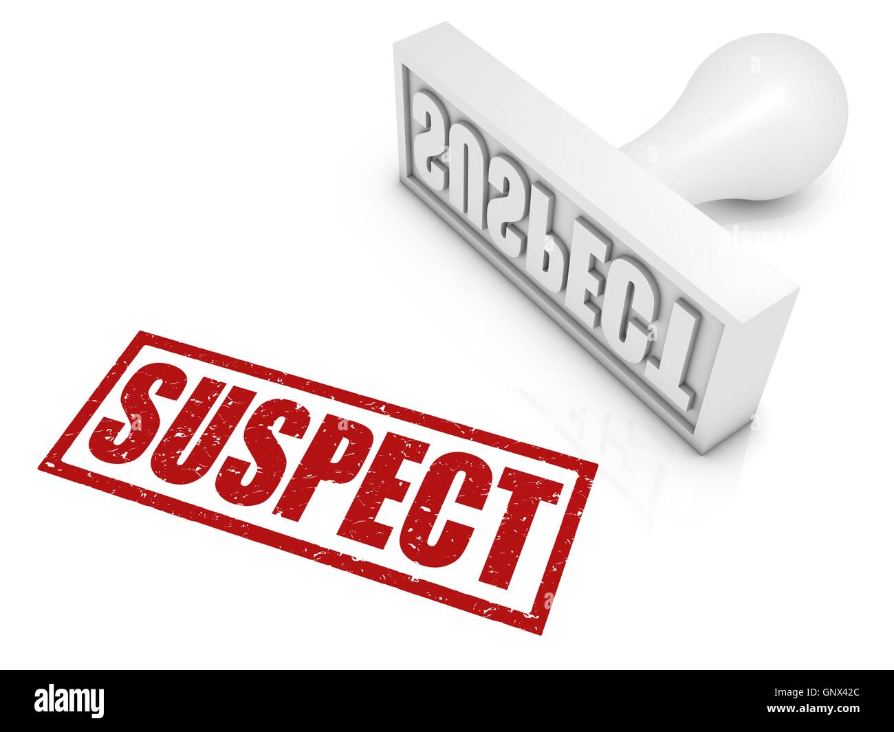 Suspect Rubber Stamp Stock Photo - Alamy