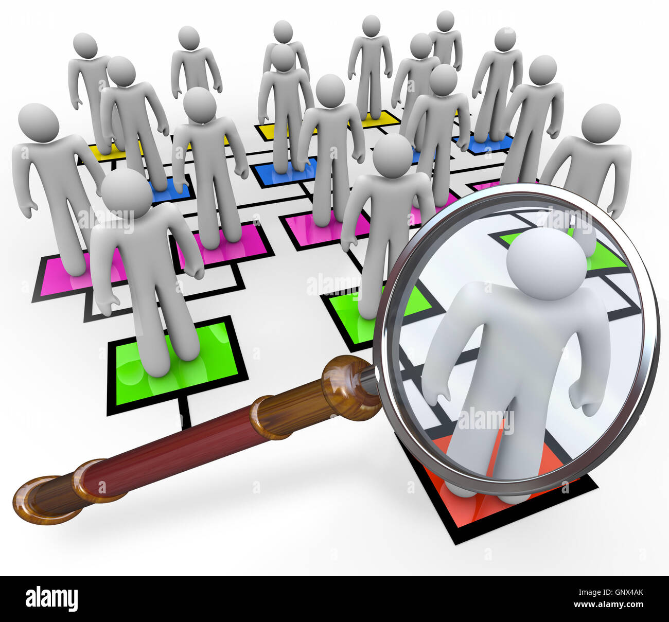 Executive Search Recruiting Leader Organizational Org Chart Stock Photo ...