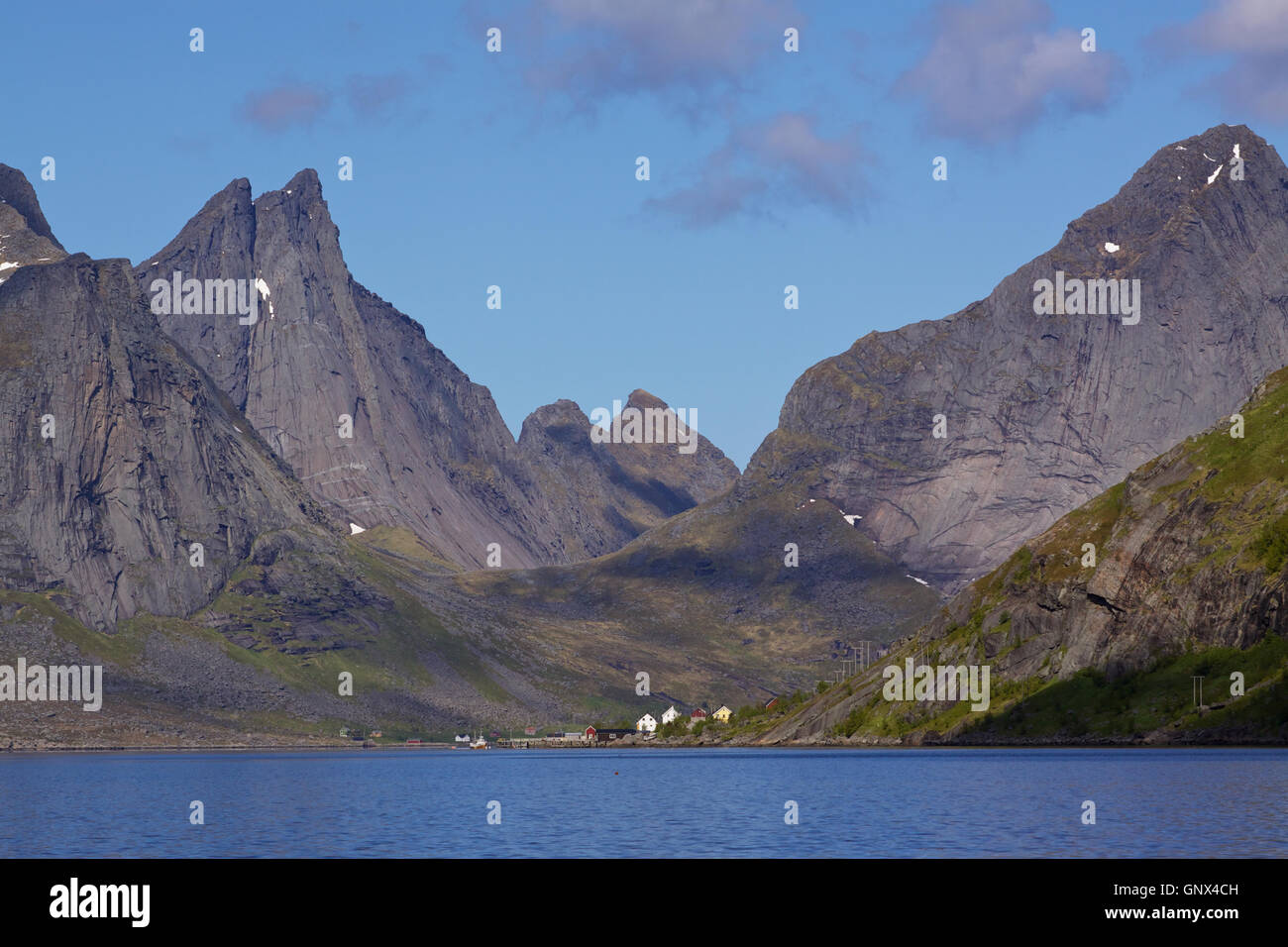 Fjord on Lofoten Stock Photo - Alamy