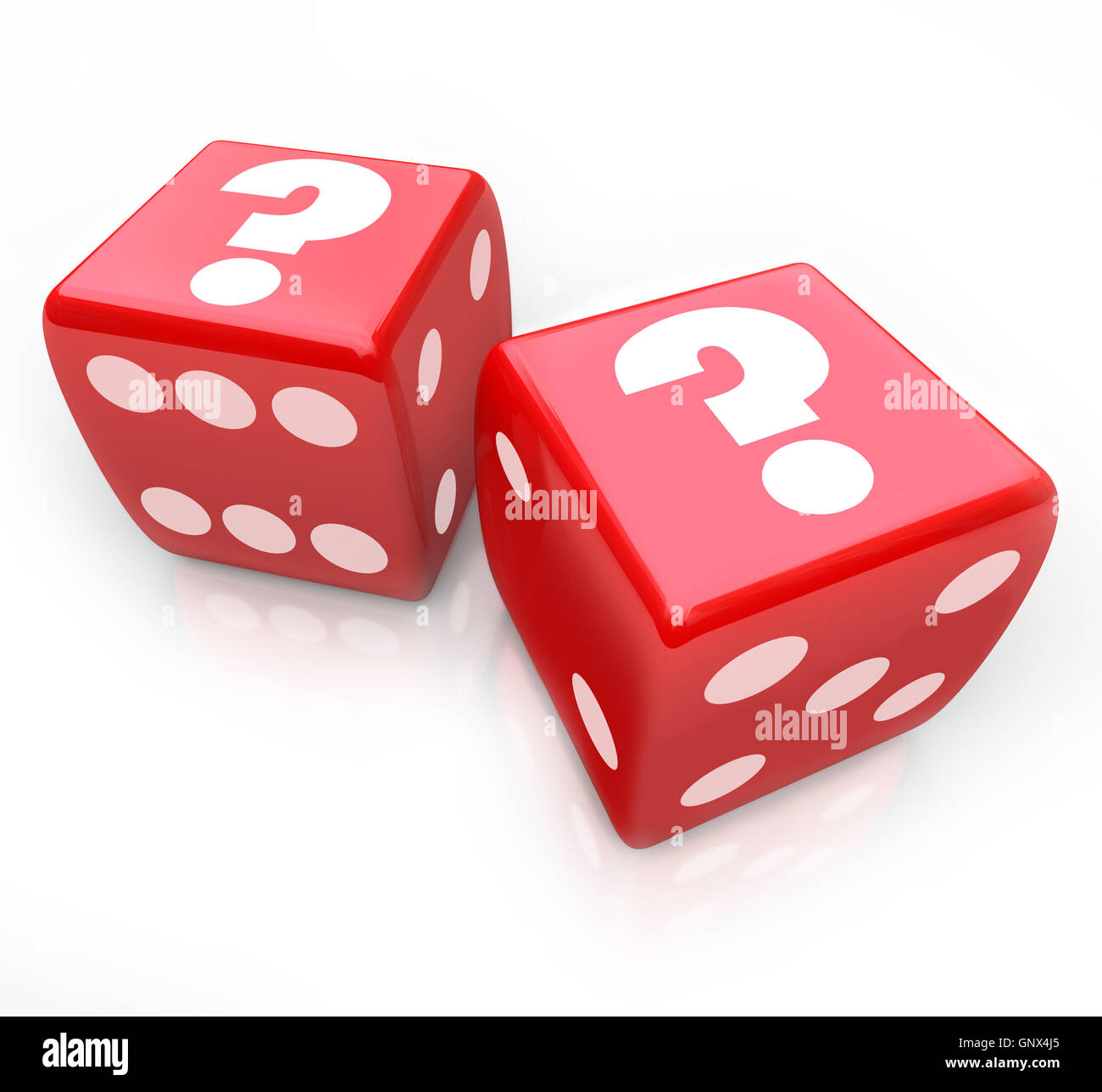 Dice with question marks hi-res stock photography and images - Alamy