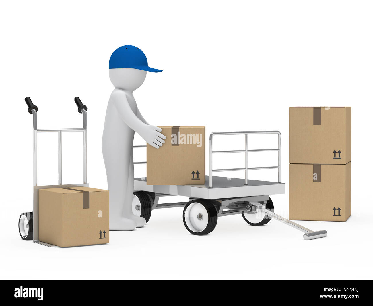 Pick up packages Cut Out Stock Images & Pictures - Alamy