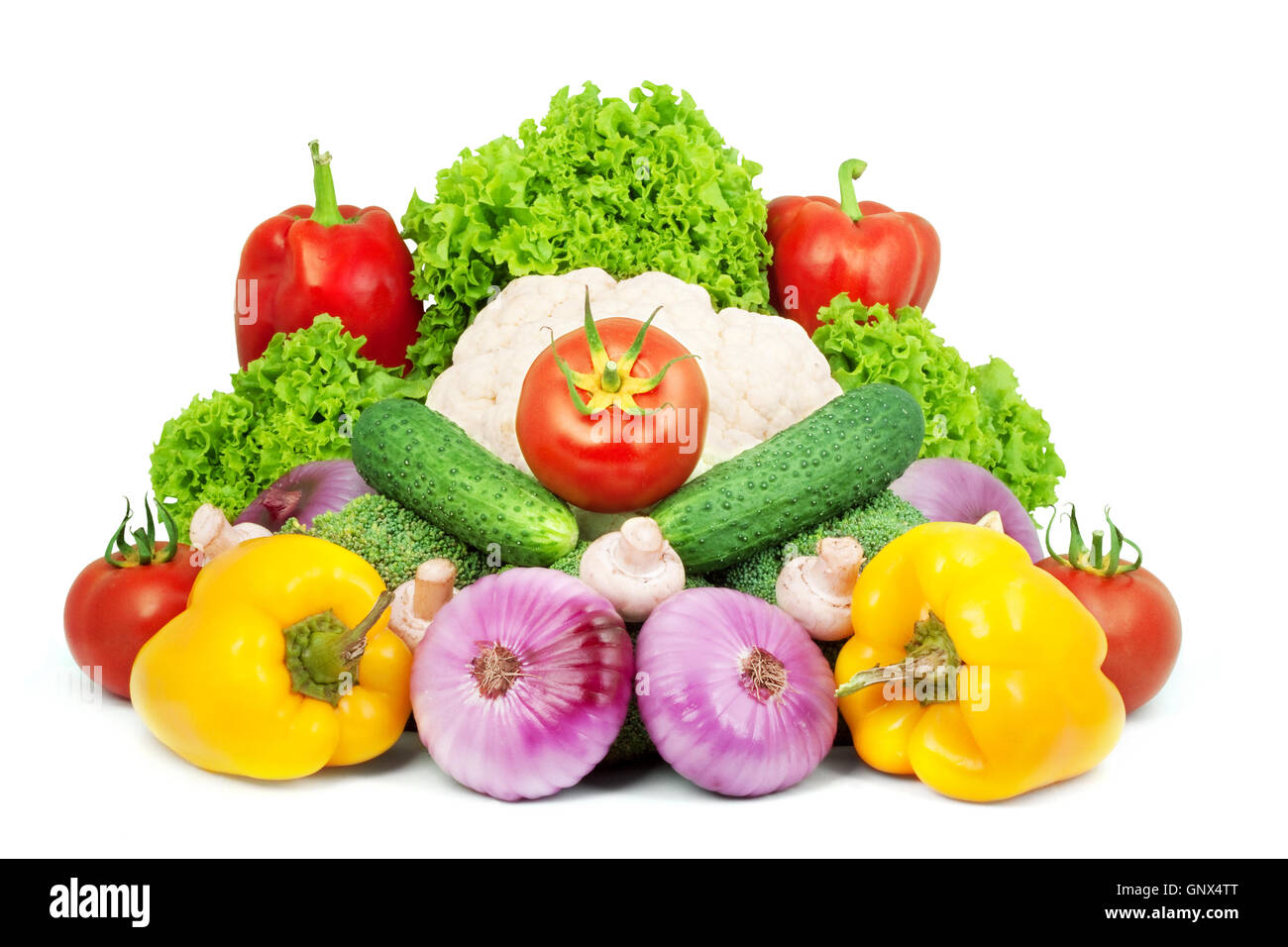 Frame colored organic vegetables Cut Out Stock Images & Pictures - Alamy