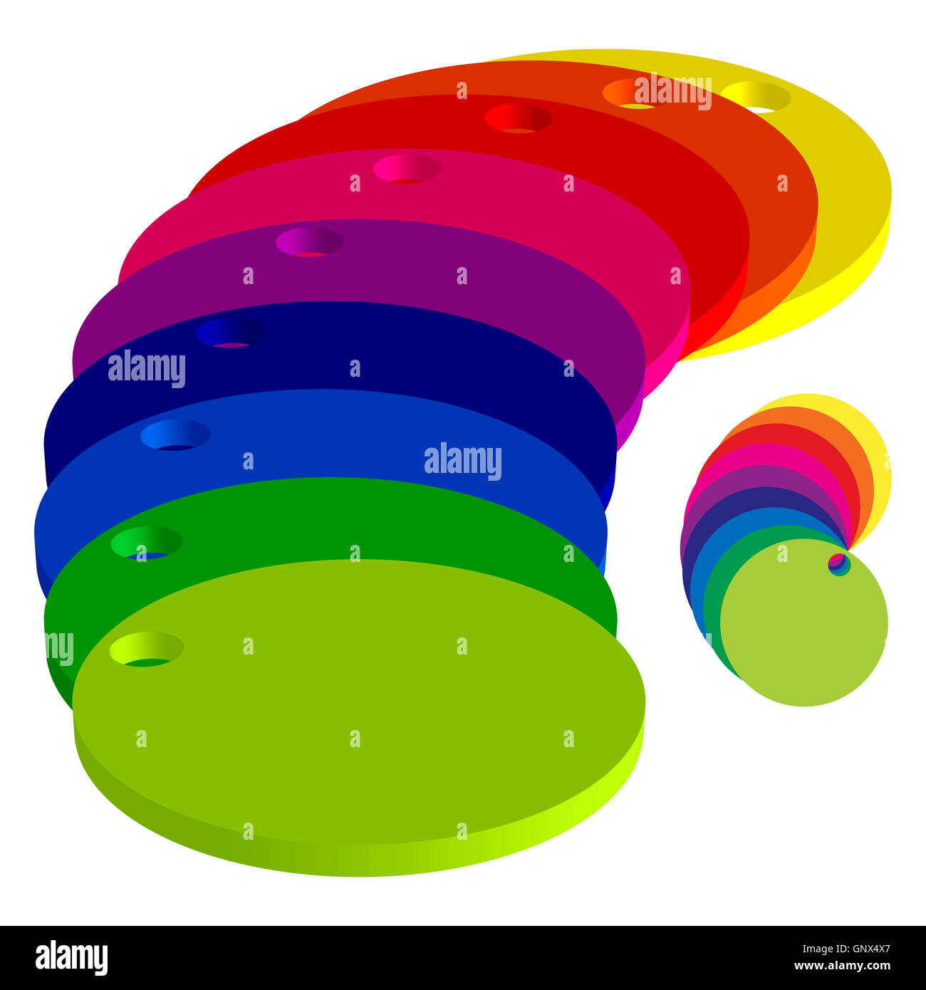 Abstract cmyk color circles hi-res stock photography and images - Alamy