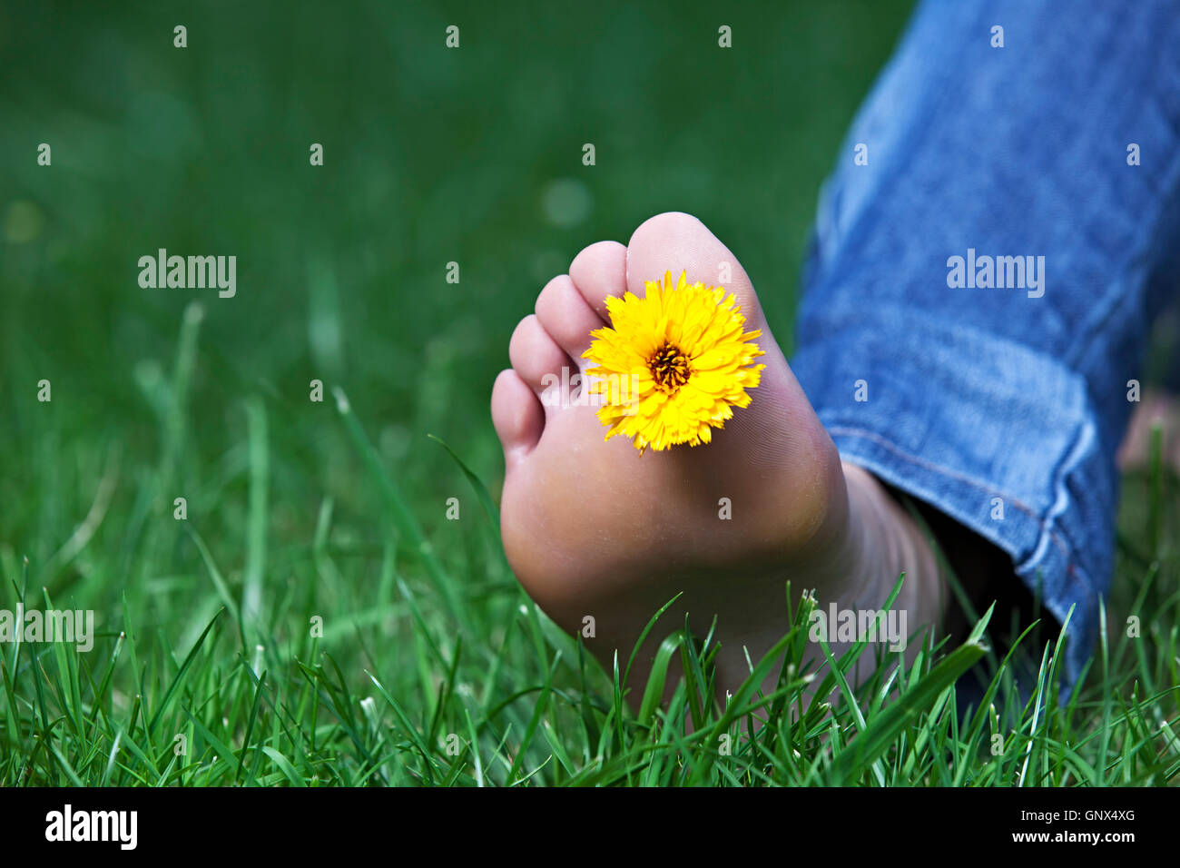 Between the toes hi-res stock photography and images - Alamy