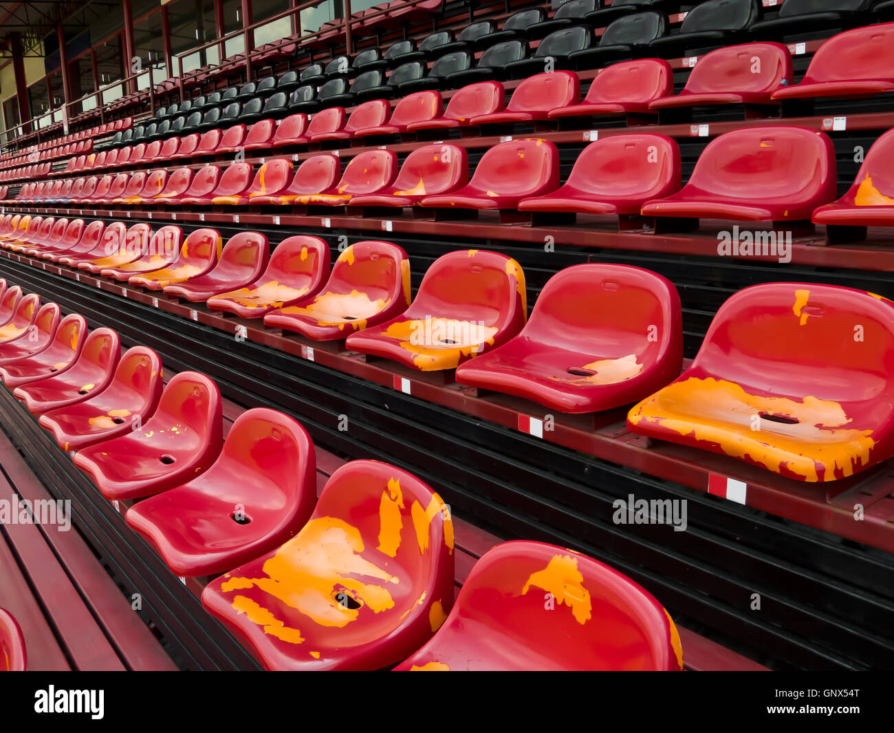seat in football field Stock Photo - Alamy
