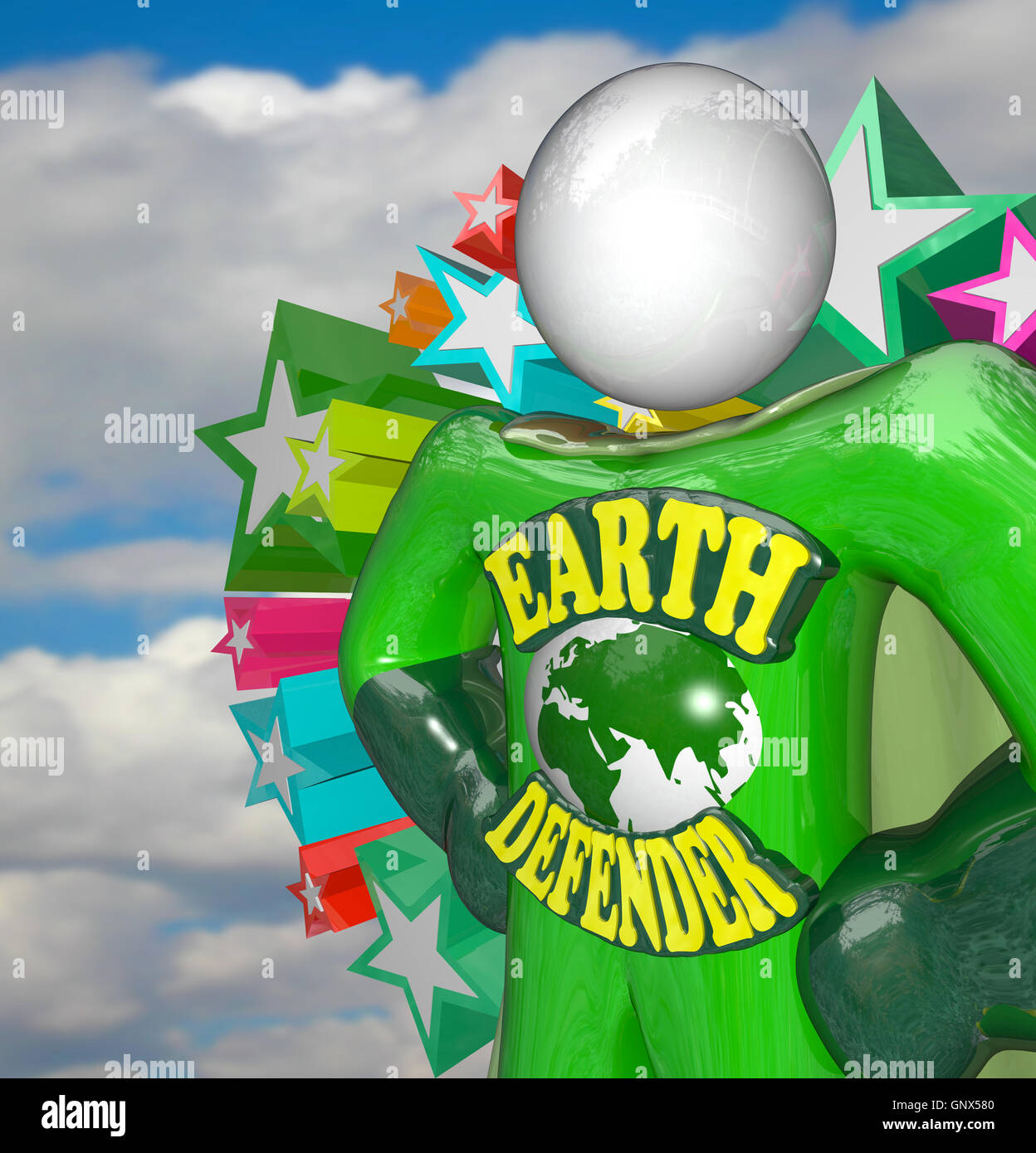 Earth Defender Super Hero Environmentalist Activist Stock Photo - Alamy