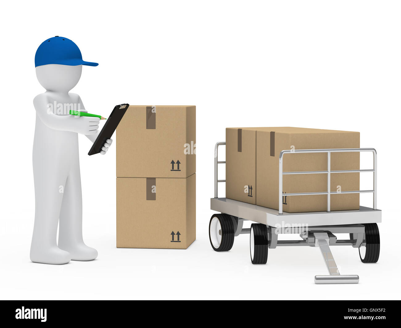 Courier trolley hi-res stock photography and images - Alamy