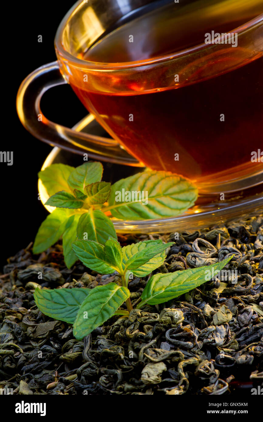 Tea and mint Stock Photo - Alamy