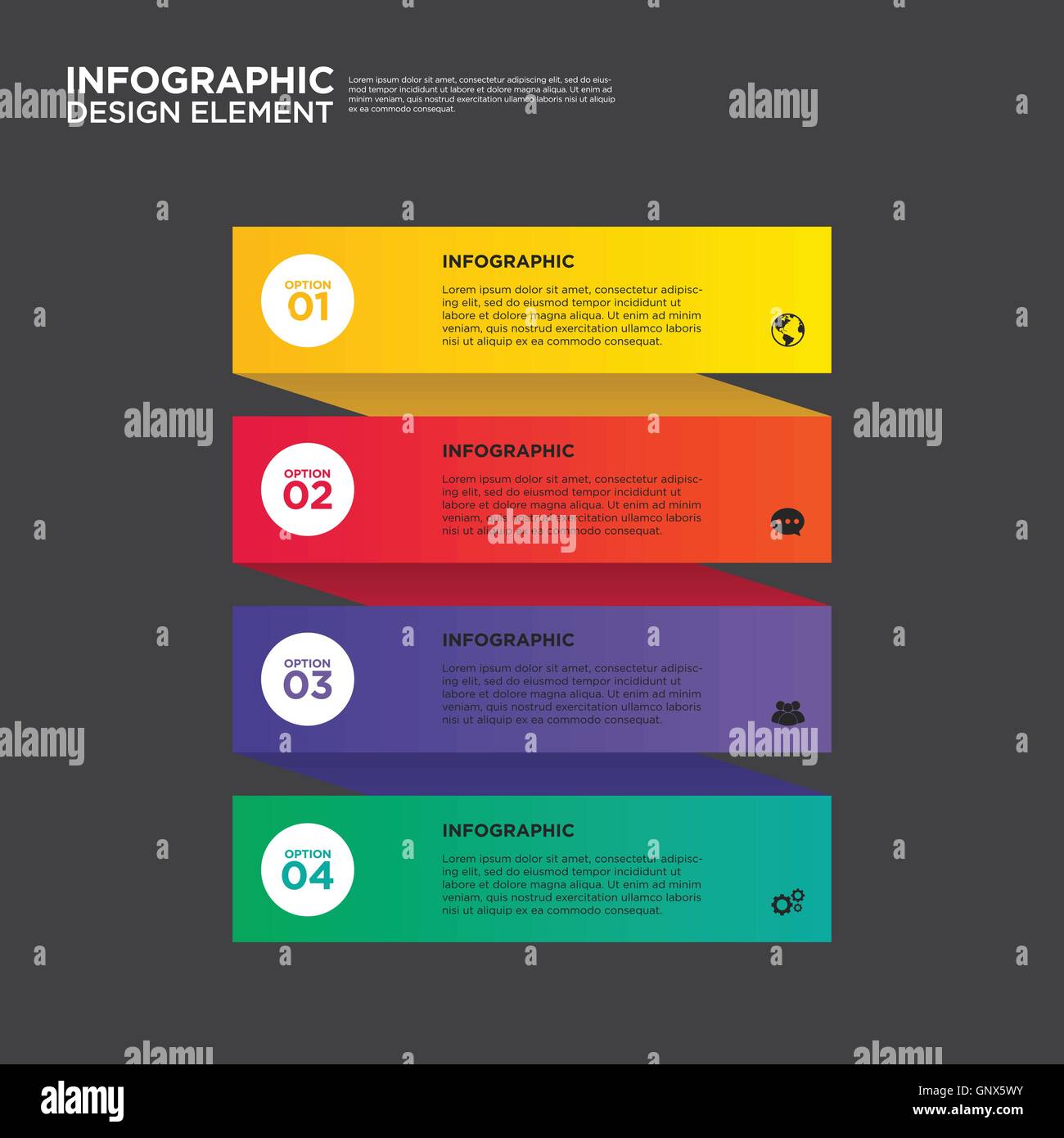 Infographic business report template layout design element vector ...