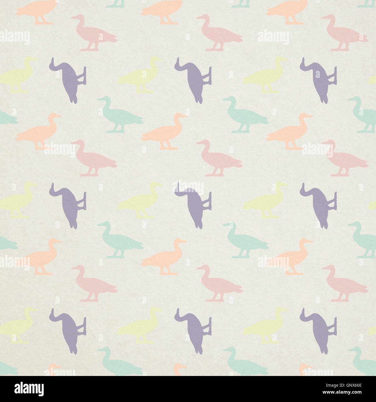 Seamless duck pattern for your designs on paper texture Stock Photo - Alamy