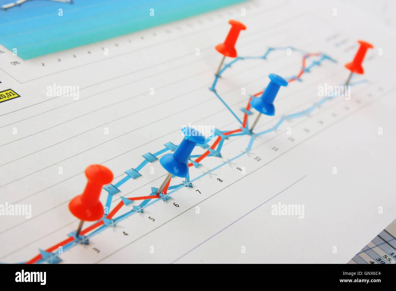 Graphs tables and documents Stock Photo - Alamy