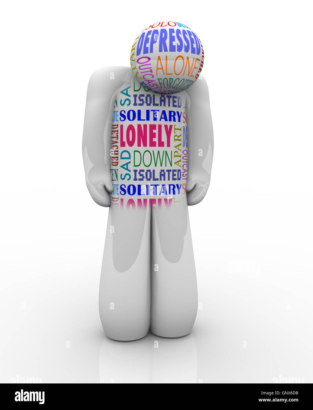 One Lonely Person Sad Depressed in Loneliness Stock Photo - Alamy