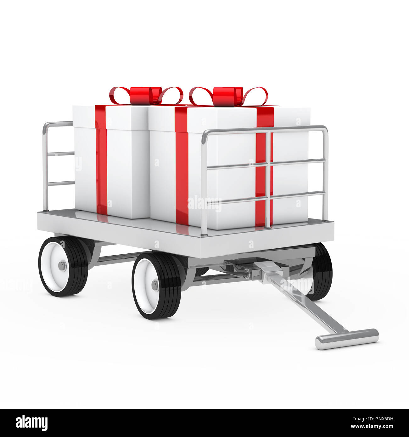 christmas gift trolley Stock Photo - Alamy