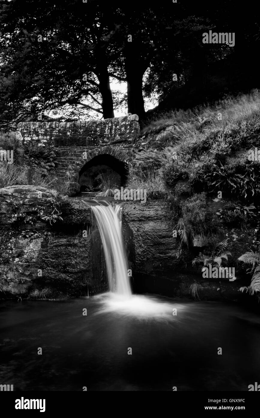 Waterfall at Three Shires Head and Panniers Pool Peak District Stock ...