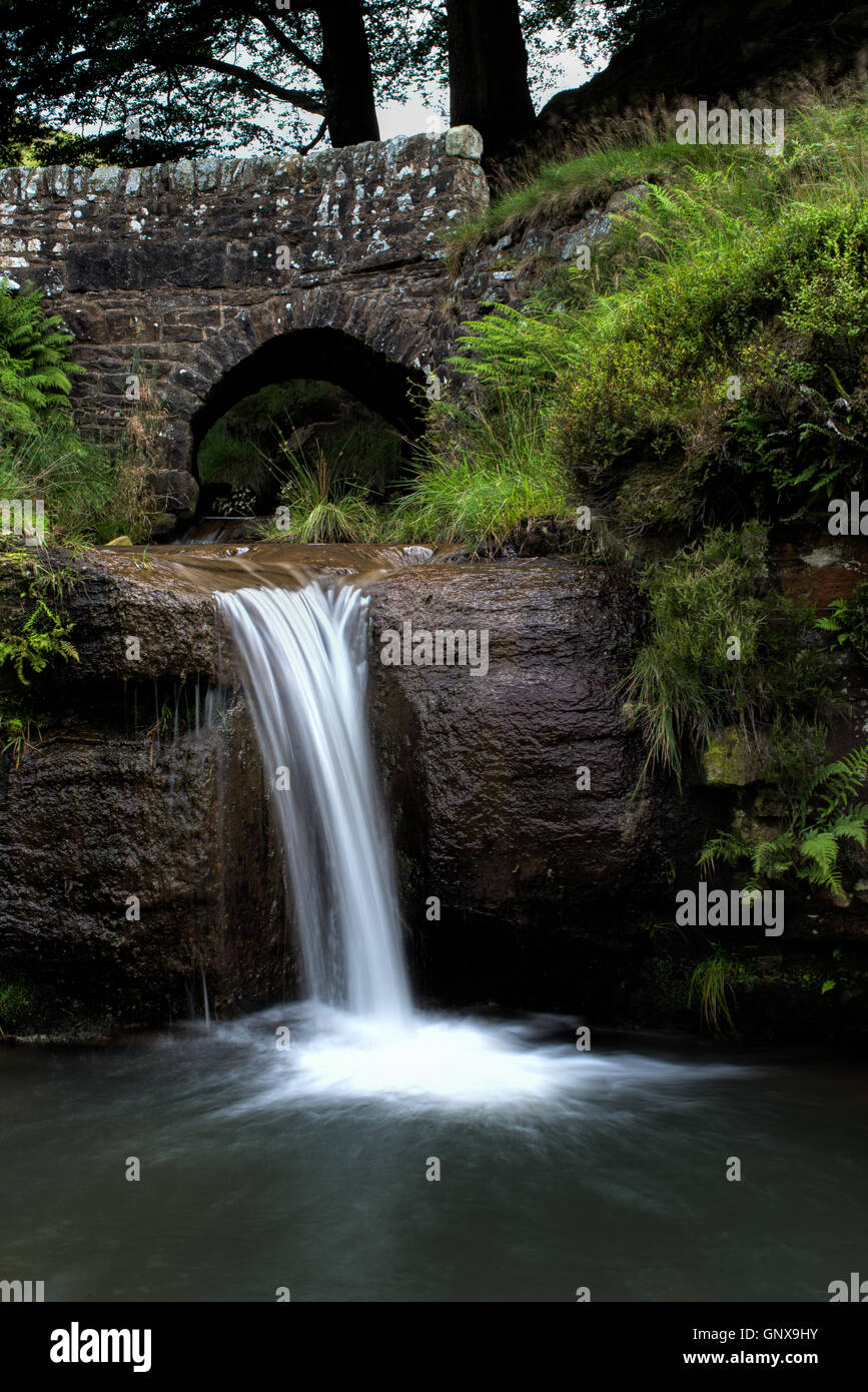 Waterfall at Three Shires Head and Panniers Pool Peak District Stock ...