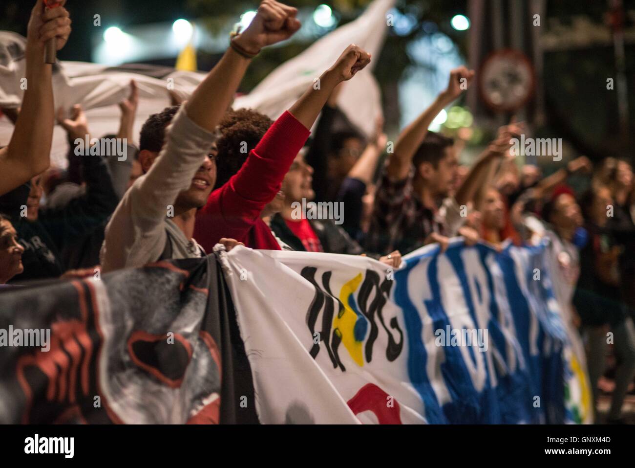 Sao Paulo, Brazil. 31st Aug, 2016. People took to the streets of Sao ...