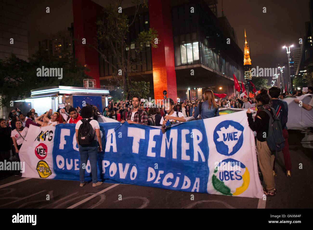 Sao Paulo, Brazil. 31st Aug, 2016. People took to the streets of Sao ...