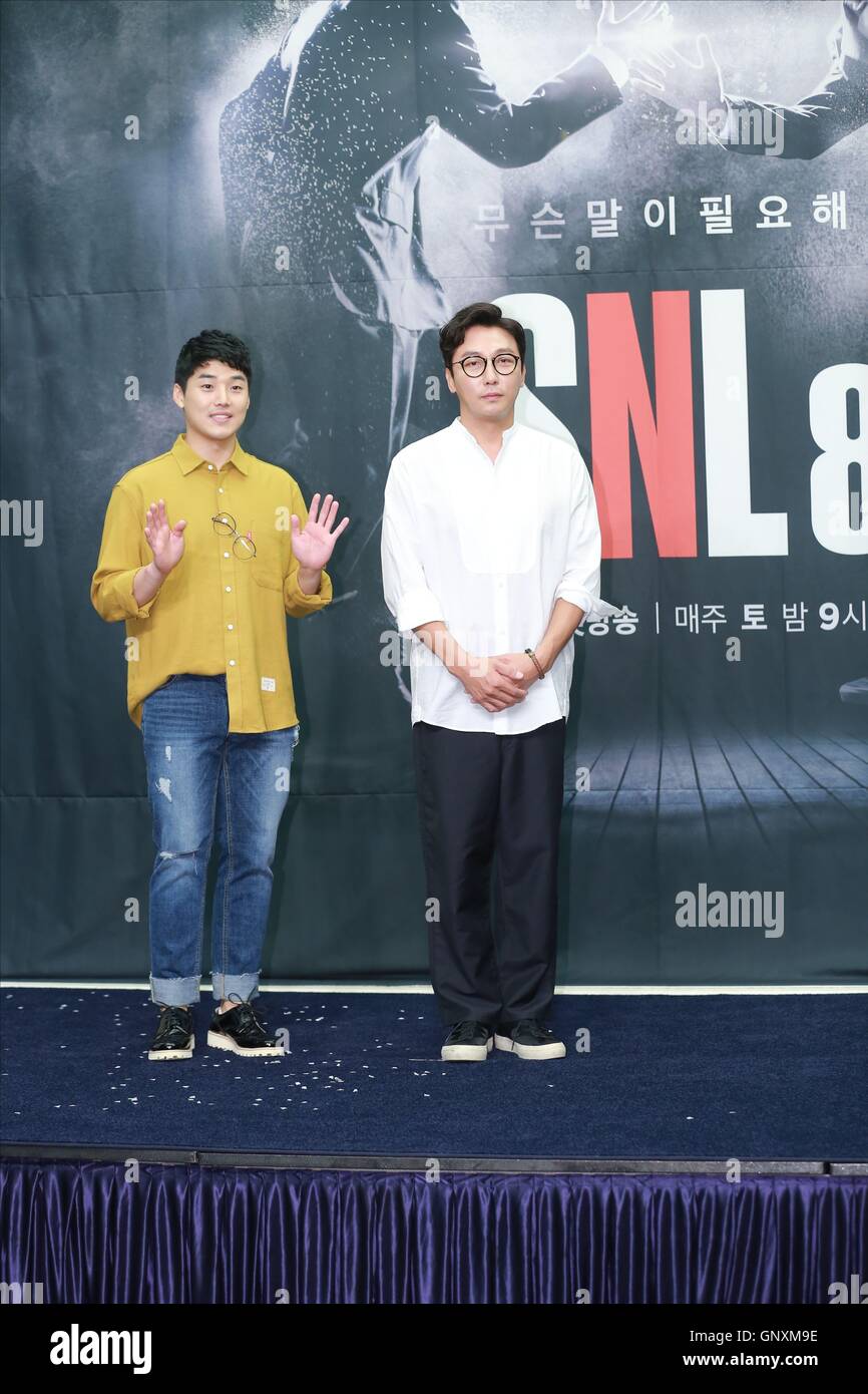 Seoul, Korea. 31st Aug, 2016. Jae hun Tak, Se yeong Lee, Do-won Gwak ...