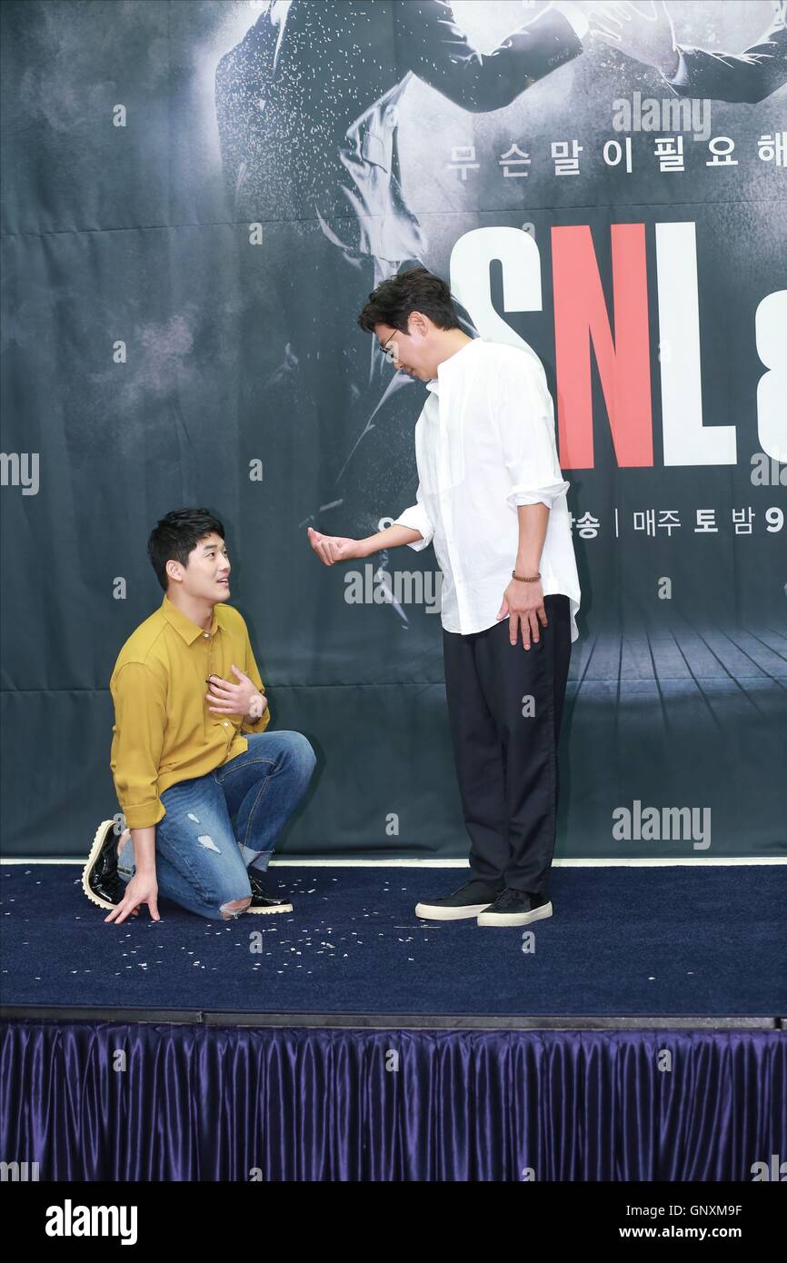 Seoul, Korea. 31st Aug, 2016. Jae hun Tak, Se yeong Lee, Do-won Gwak ...