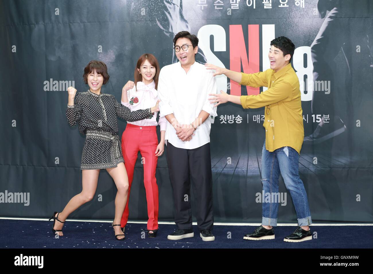 Seoul, Korea. 31st Aug, 2016. Jae hun Tak, Se yeong Lee, Do-won Gwak ...