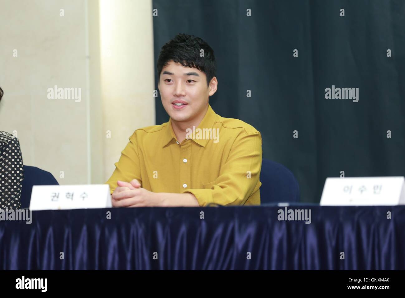 Seoul, Korea. 31st Aug, 2016. Jae hun Tak, Se yeong Lee, Do-won Gwak ...