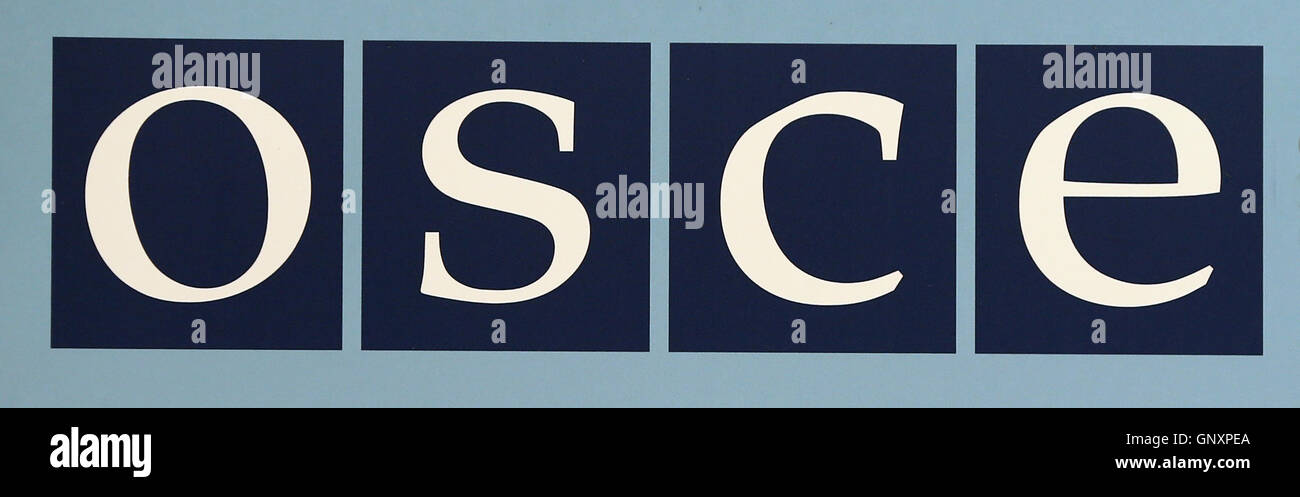 Potsdam, Germany. 1st Sep, 2016. The logo of the OSCE, photographed in ...