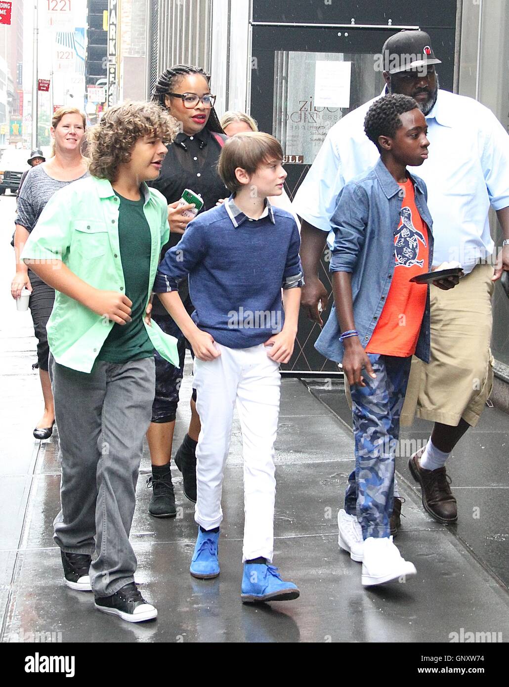 New York, NY, USA. 1st Sep, 2016. Cast of Netflix's 'Stranger Things ...