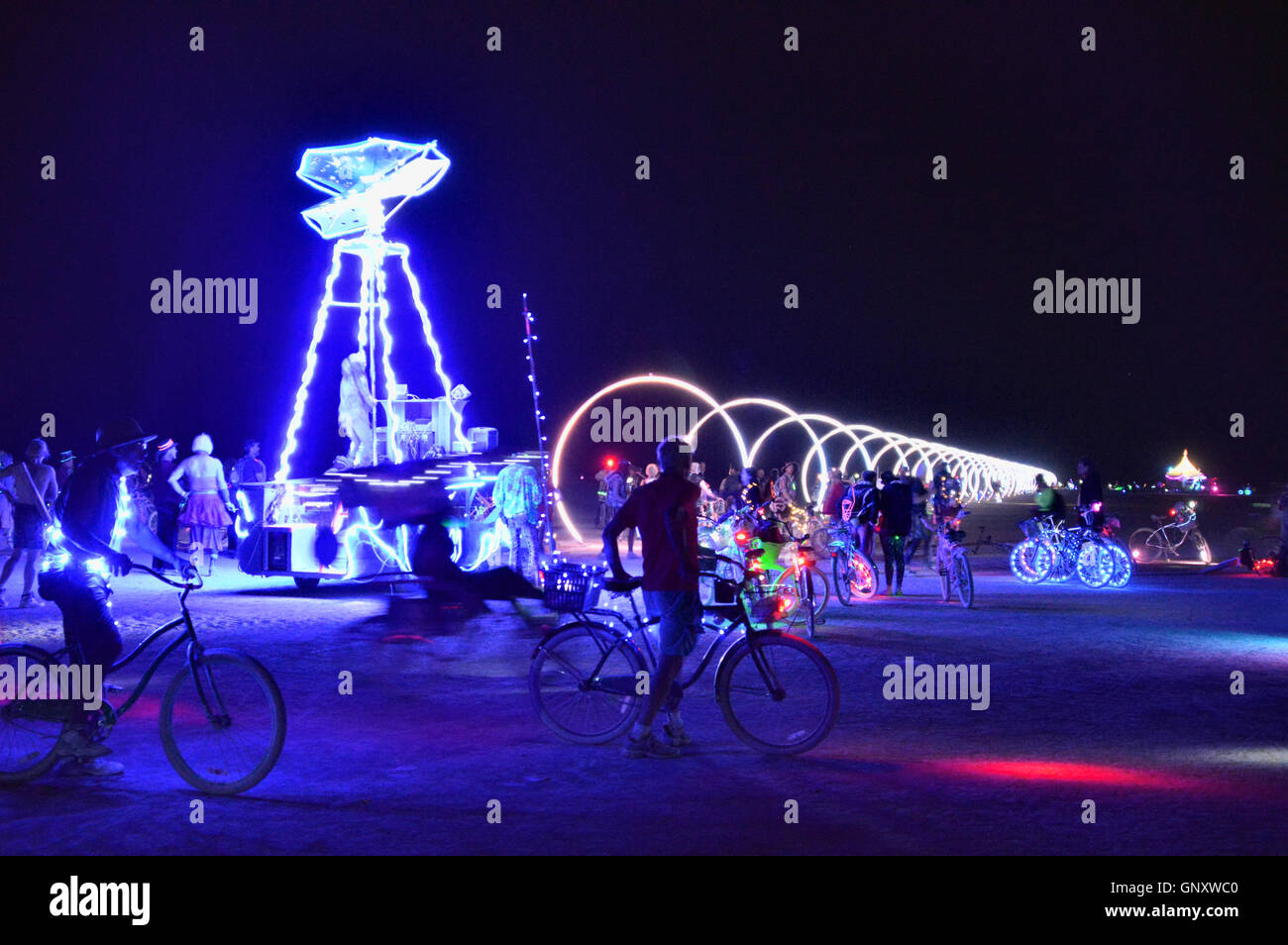 Interactive artwork Sonic Runway, a 1000-foot corridor of lights that ...