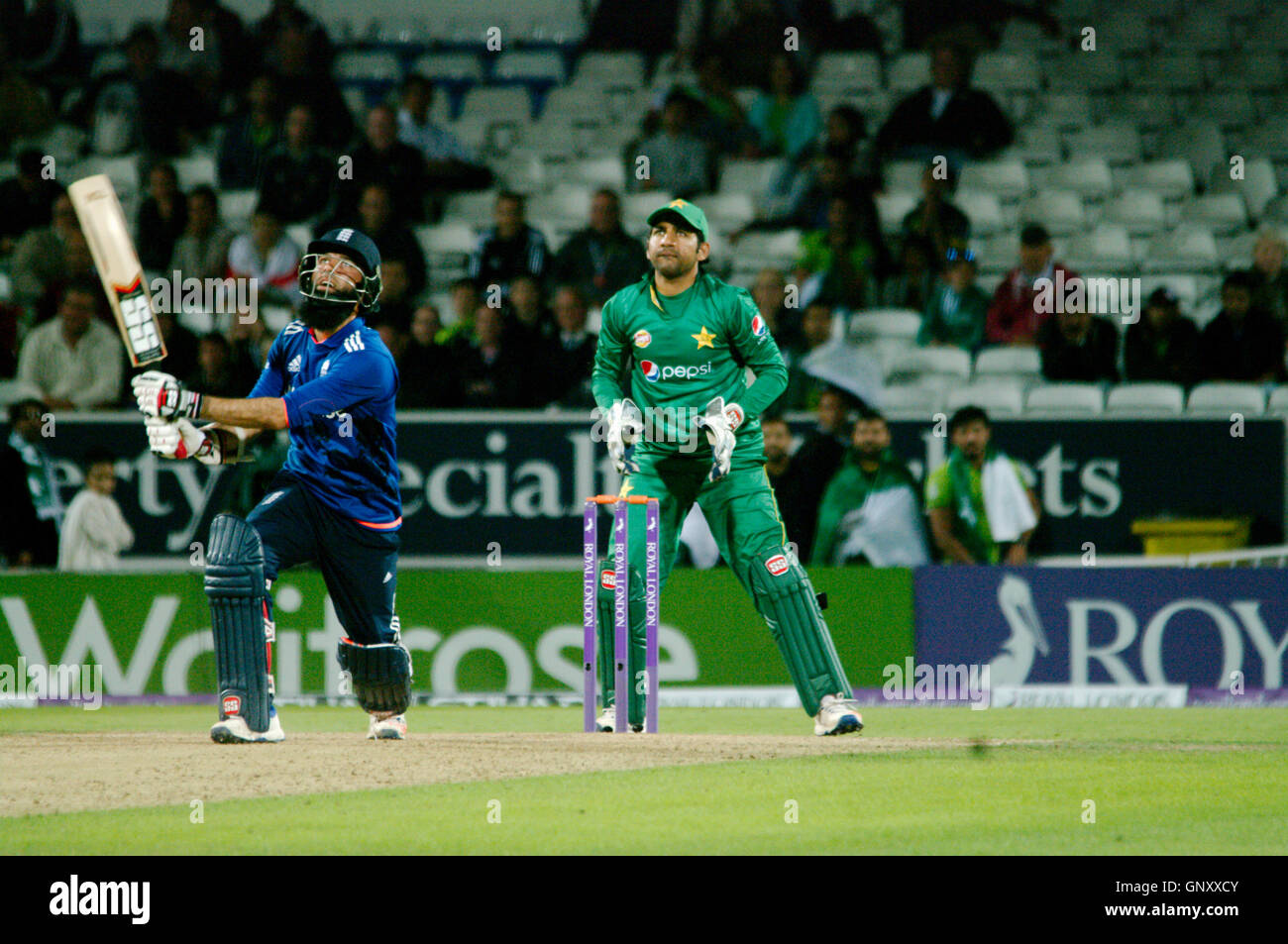 Leeds, UK, 1 September 2016. Moheen Ali of England hitting the winning ...