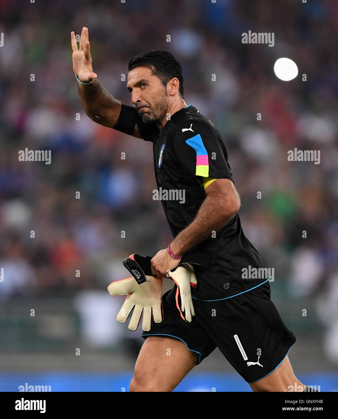 Bari, Italy. 1st Sep, 2016. Italy's goalkeeper Gianluigi Buffon ...