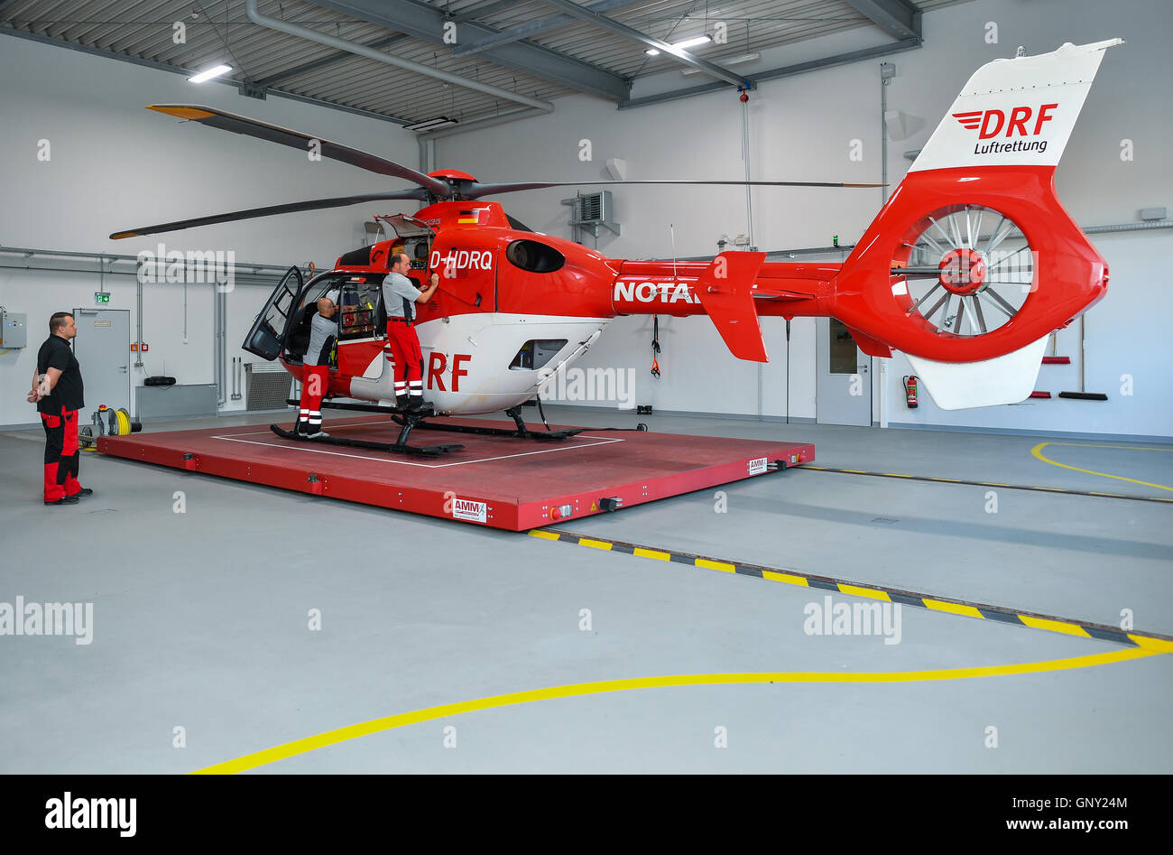 Angermuende, Germany. 1st Sep, 2016. The helicopter 'Christoph 64' of ...