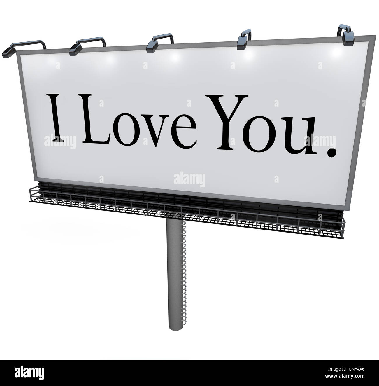 I Love You Words on Billboard Feelings Romantic Passion Stock Photo - Alamy