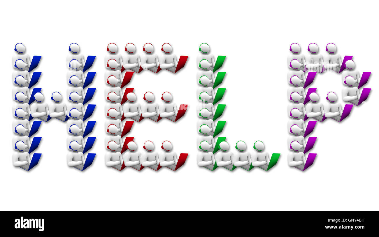 Customer service agent laptop Cut Out Stock Images & Pictures - Alamy