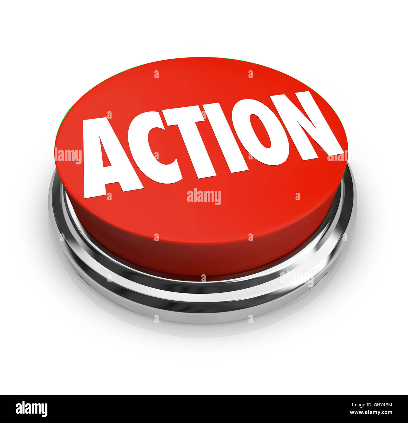 Action Word on Red Round Button Be Proactive Stock Photo - Alamy