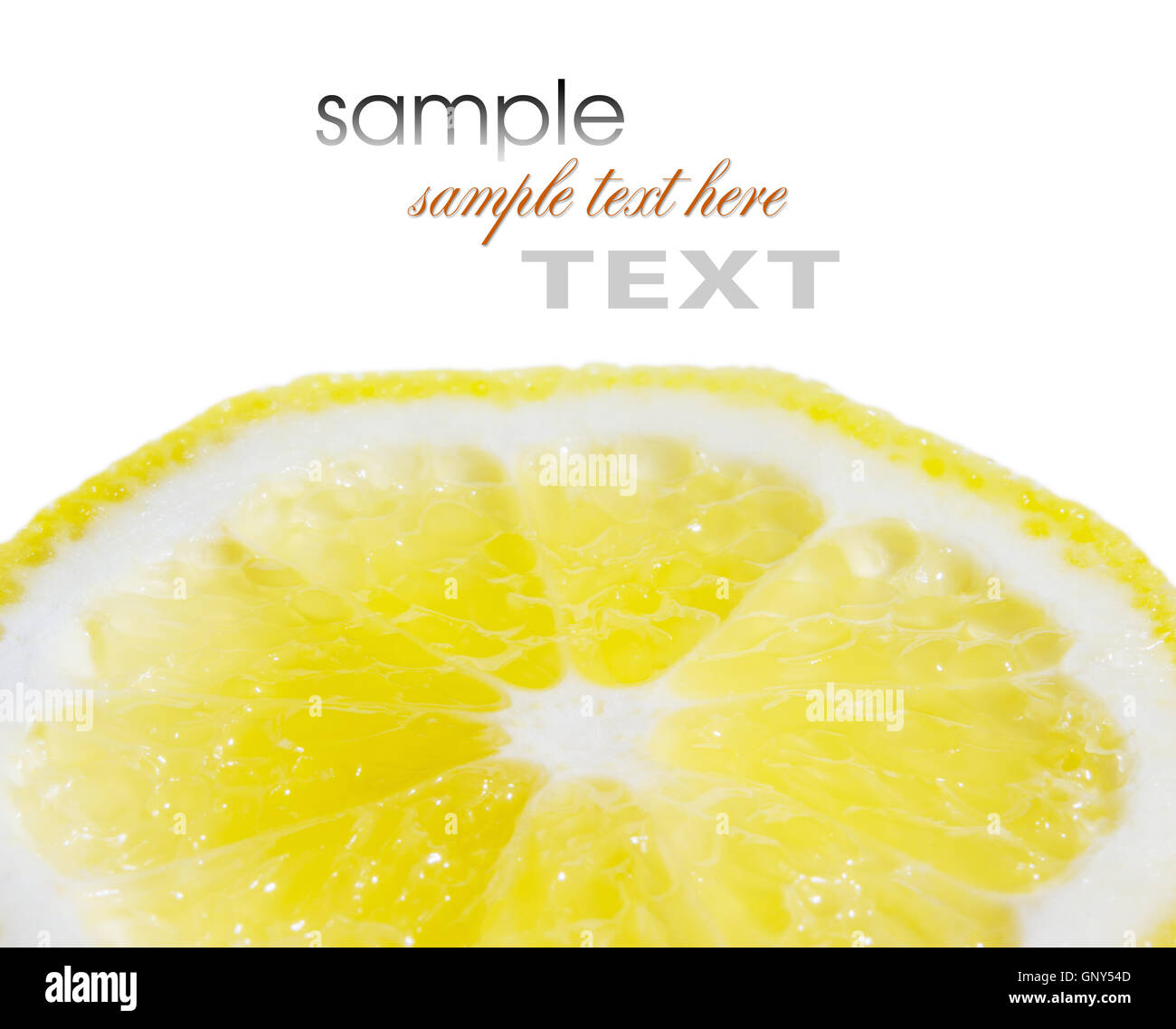 A slice of lemon macro Stock Photo - Alamy