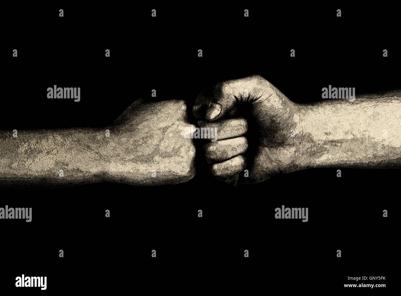 Two hands fight isolated on hi-res stock photography and images - Alamy
