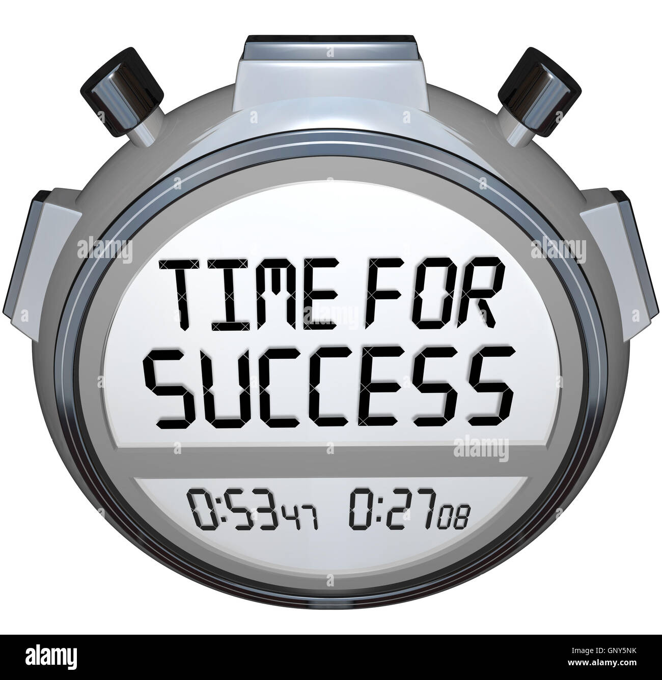 Time for Success Words Stopwatch Timer Win Race Stock Photo - Alamy