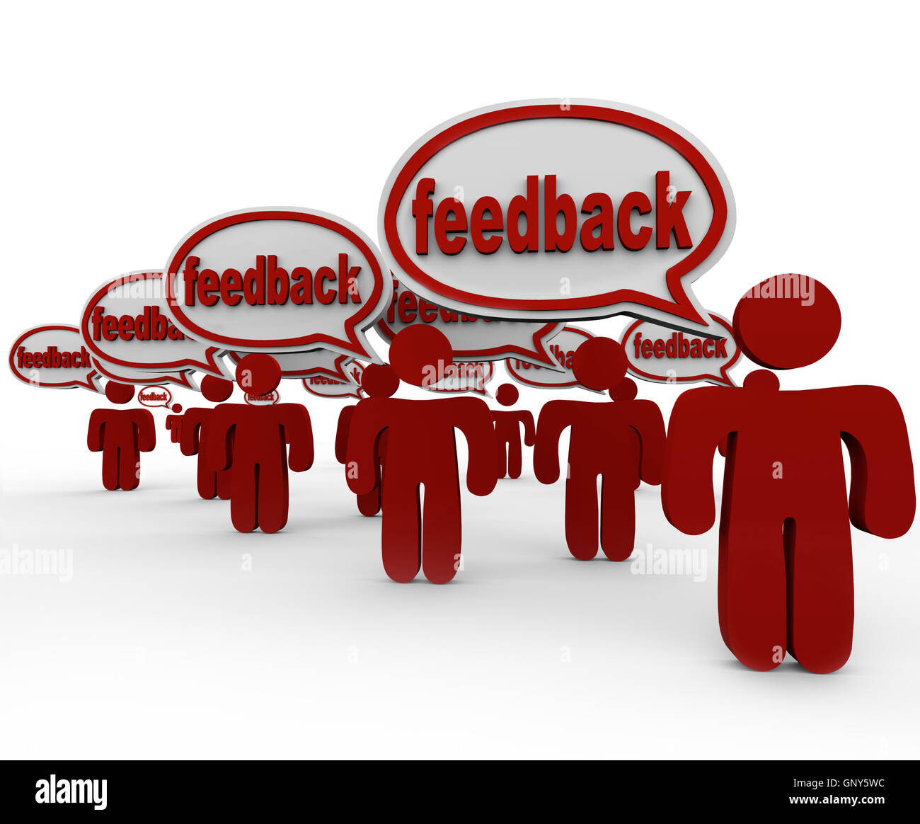 Feedback - Many People Talking and Giving Opinions Stock Photo - Alamy
