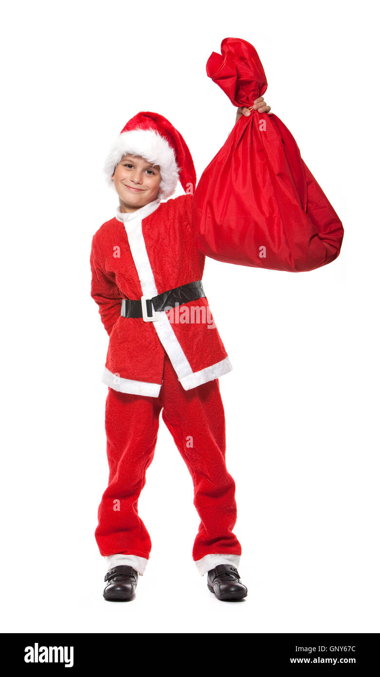 Boy holding a sack Stock Photo - Alamy