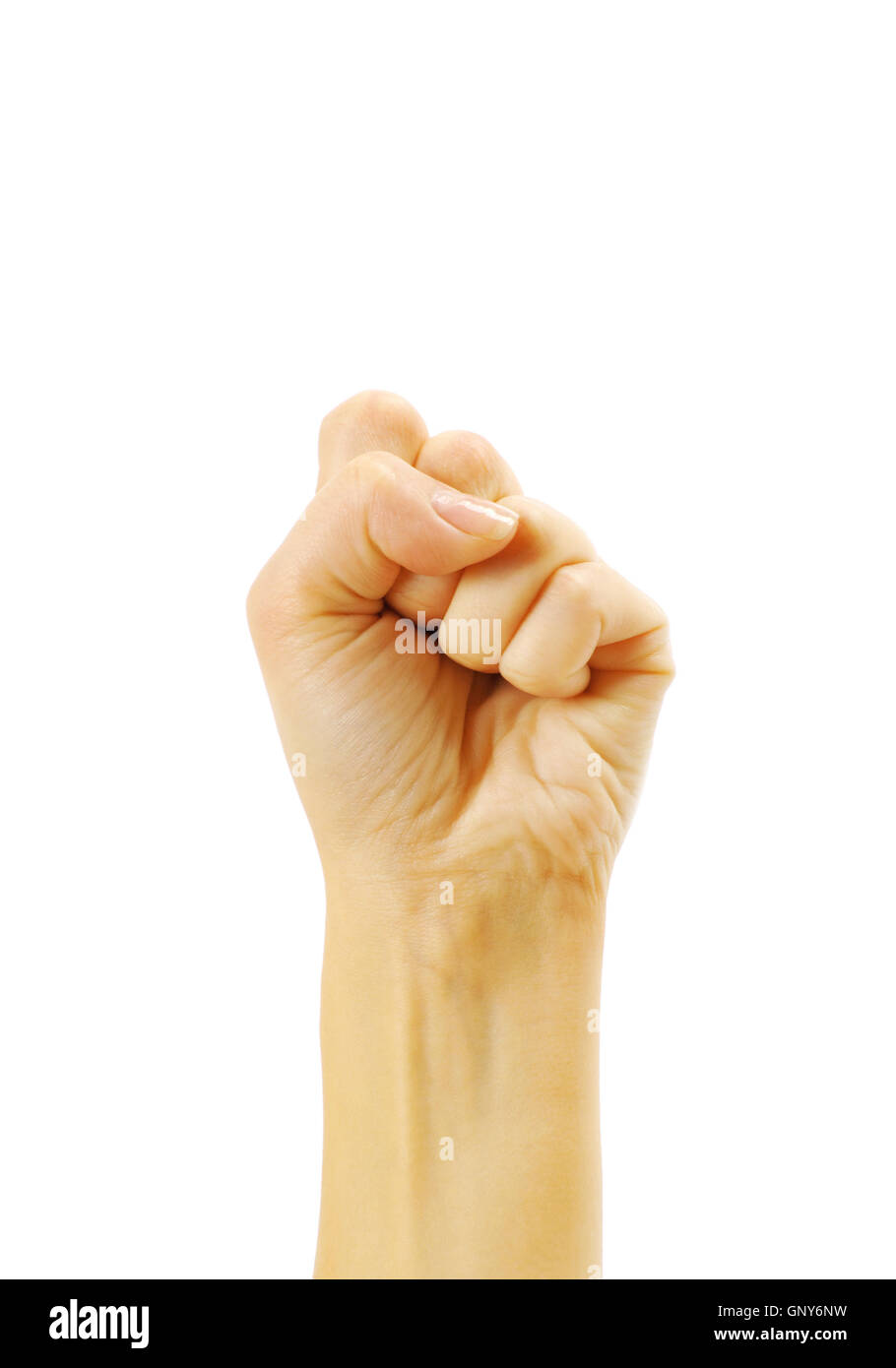 Fist. Gesture of the hand on white background Stock Photo - Alamy