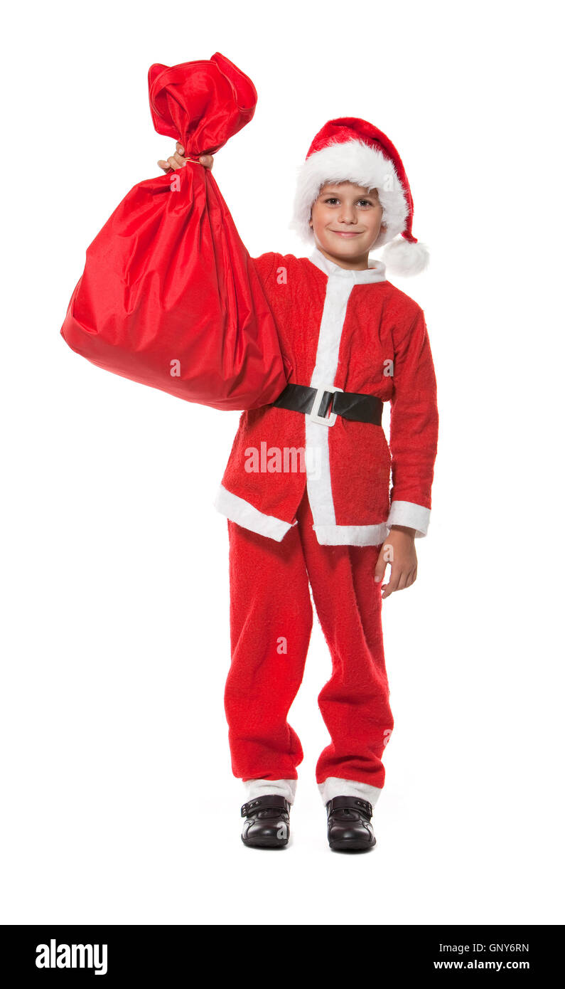 Boy holding a sack Stock Photo - Alamy