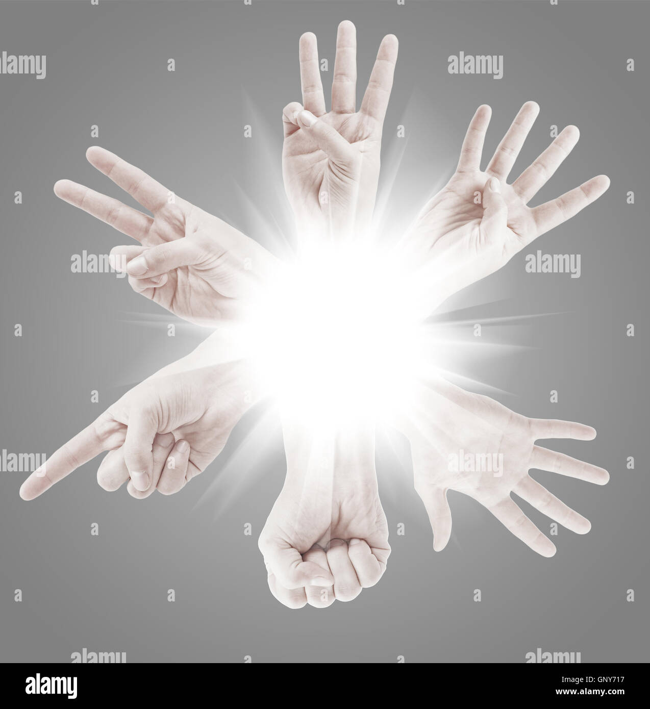 Counting man hands (0 to 5) isolated on white background Stock Photo ...