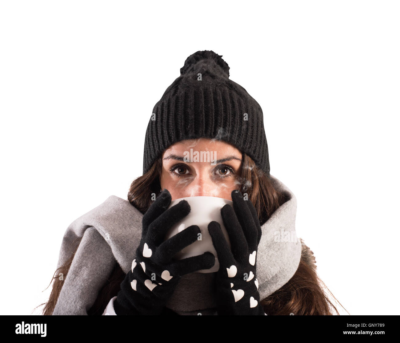 Girl in cold climate hi-res stock photography and images - Alamy
