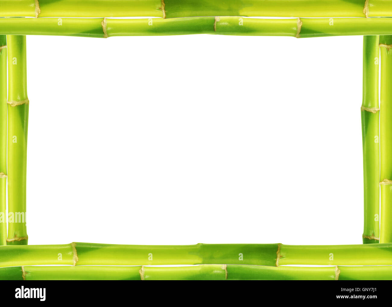 Bamboo frame made of stems Stock Photo - Alamy
