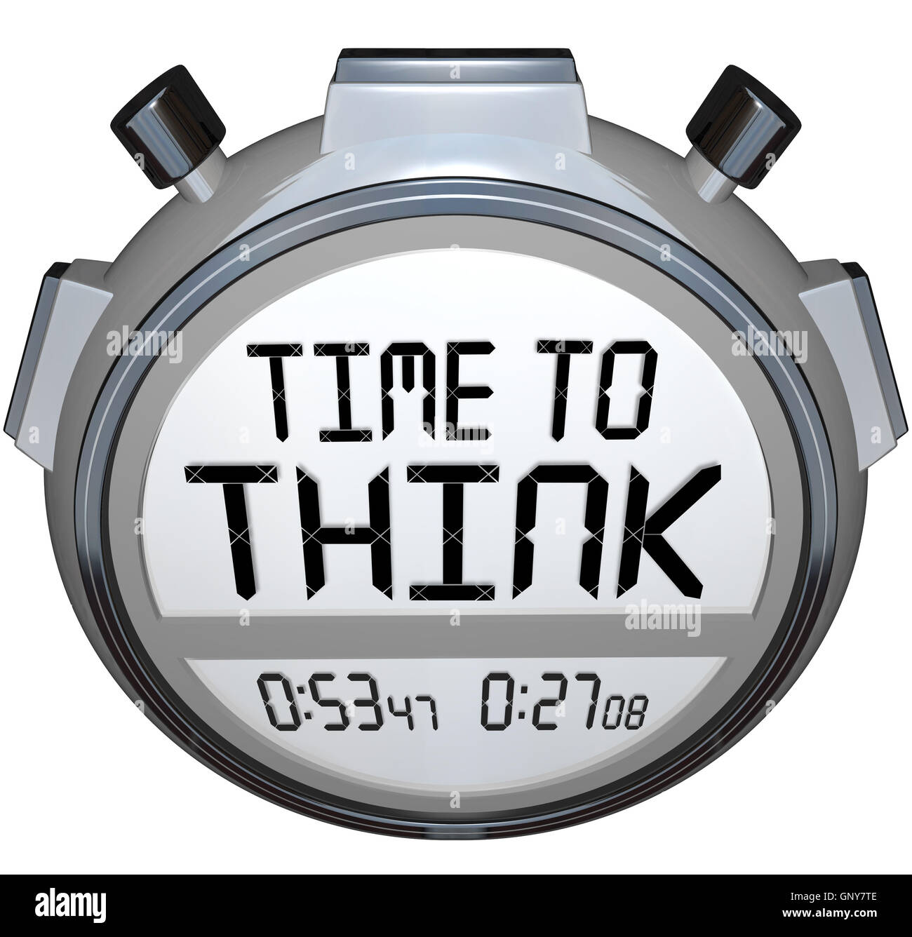 Time to Think Stopwatch Timer Creative Thought Stock Photo - Alamy