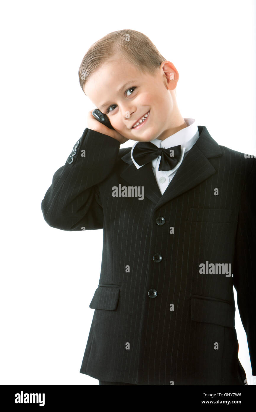 Boy holding a cellphone Stock Photo - Alamy