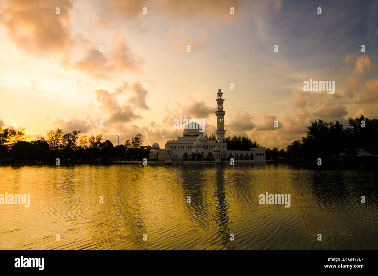 photo of floating mosque in malaysia Stock Photo - Alamy
